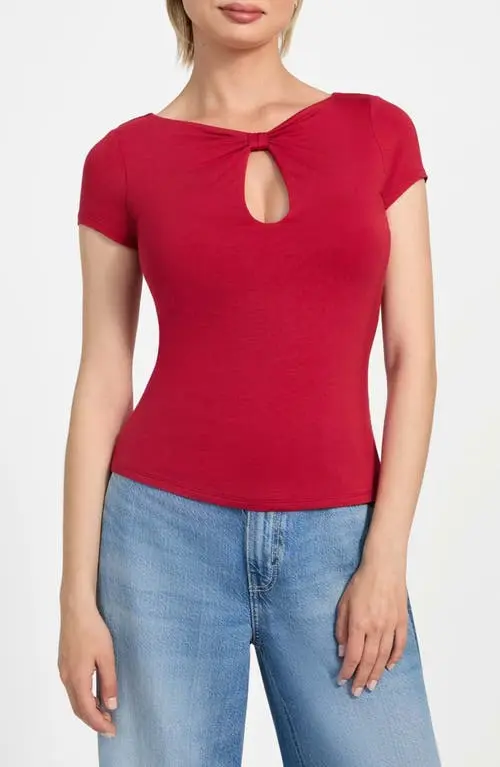 Guess Cutout Stretch Top - Siren Red