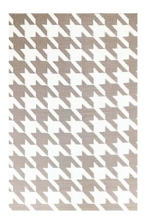 MAD MATS Houndstooth Sand & White Rug