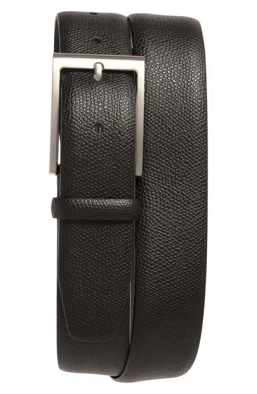 Nordstrom Textured Leather Belt - Black