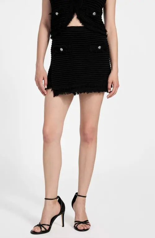 Guess Manila Bouclé Skort - Jet Black