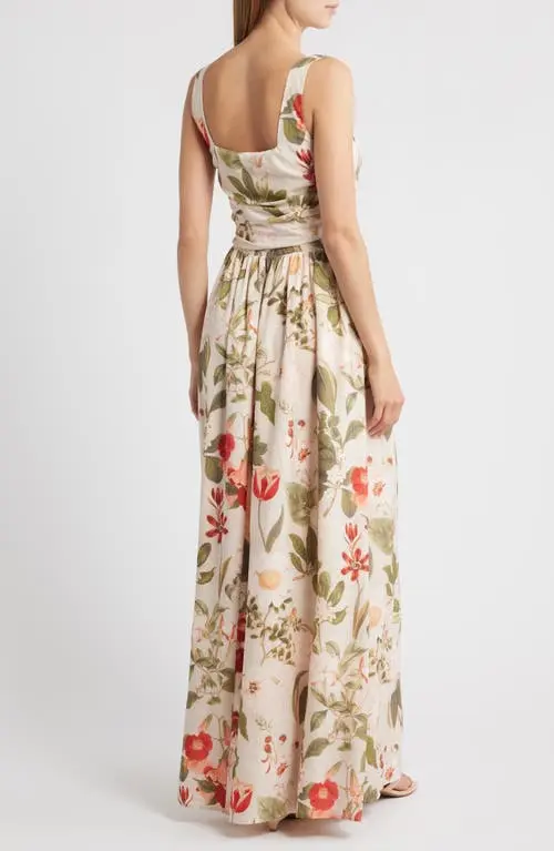 Lulus Cameron Floral Maxi Cocktail Dress