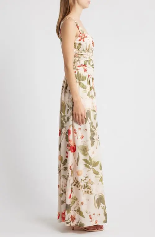 Lulus Cameron Floral Maxi Cocktail Dress
