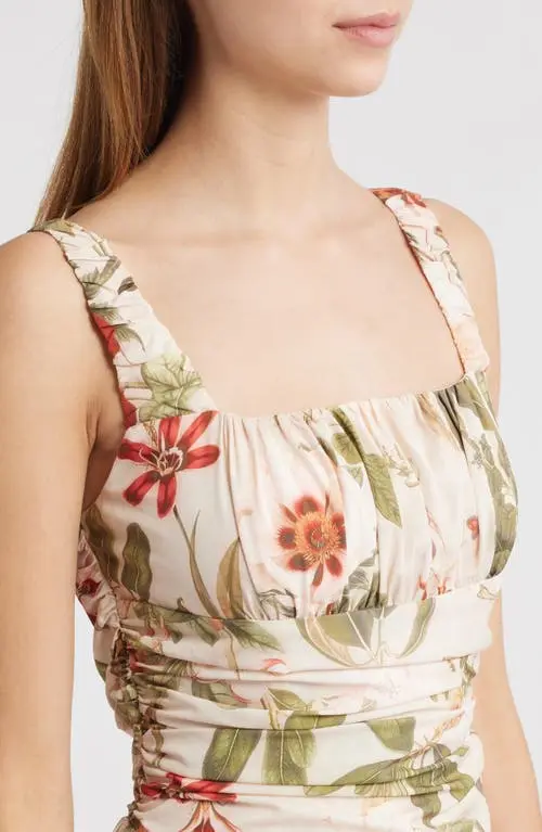 Lulus Cameron Floral Maxi Cocktail Dress