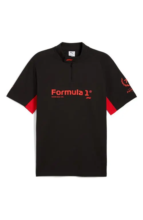PUMA Regular Fit Formula 1® 75 Years Graphic Polo - Puma Black