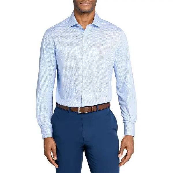 W.R.K Slim Fit Crisscross Reworked Dress Shirt - Light Blue