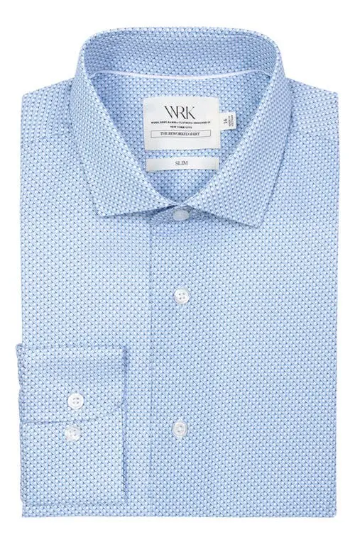 W.R.K Slim Fit Crisscross Reworked Dress Shirt - Light Blue