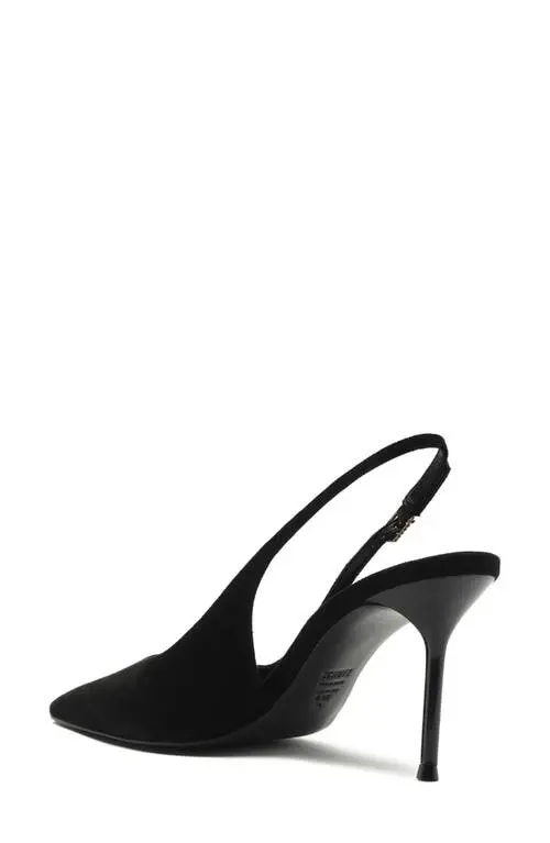 Schutz Alicia Pointed Toe Slingback Pumps - Black