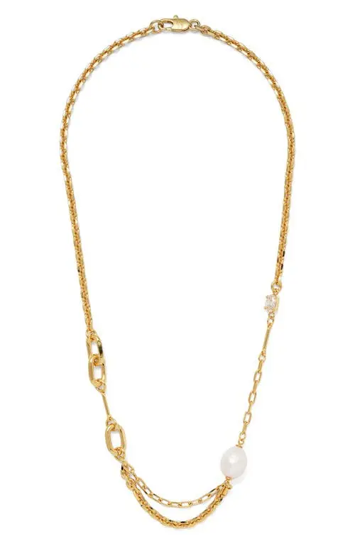 Lady Grey Sophie Freshwater Pearl Necklace - Gold/ Clear