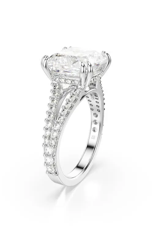 SWAROVSKI Stilla Cocktail Ring - White/ Silver