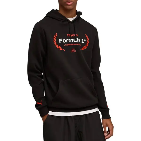PUMA Formula 1® Essential Logo Graphic Hoodie - Puma Black