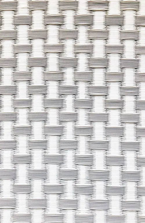 MAD MATS Basket Weave White Stone Rug