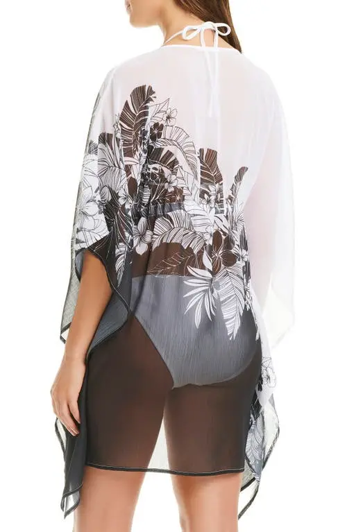 BLEU BY ROD BEATTIE Double Duty Chiffon Cover-up Caftan - Black
