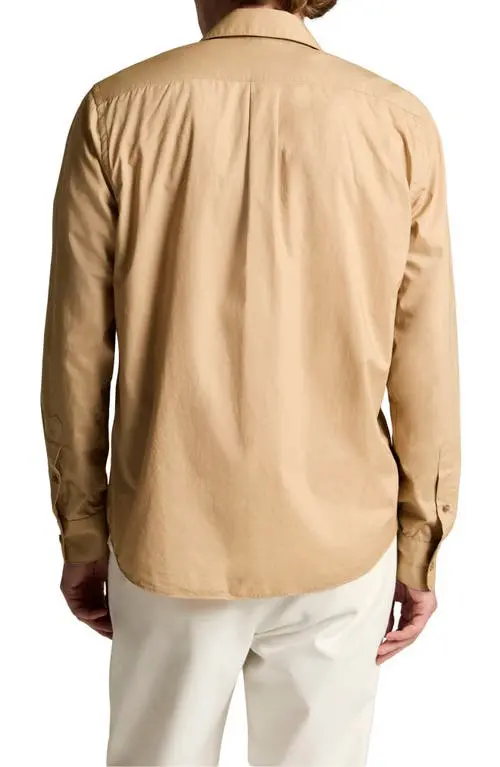 Vince Cotton Poplin Button-up Shirt - Beige