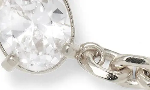Lady Grey Crystal Tilt Cubic Zirconia Bracelet - Silver/ Clear