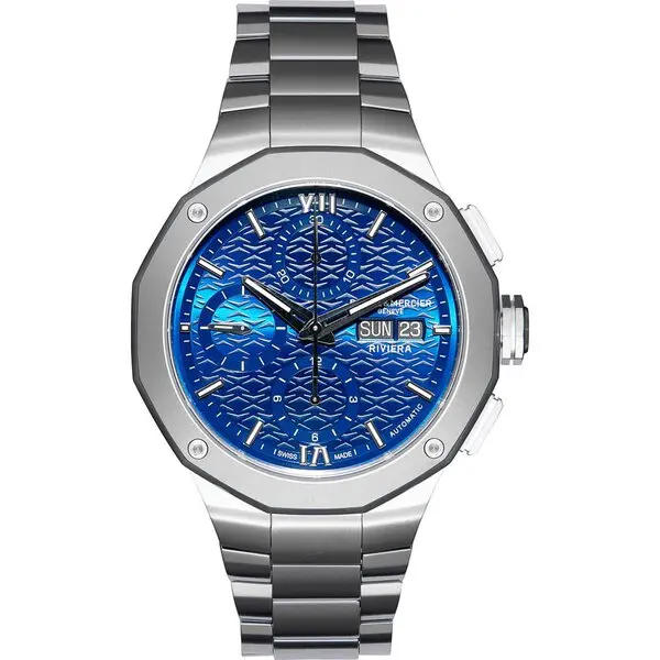 Baume & Mercier Riviera Automatic Chronograph Bracelet Watch - Blue