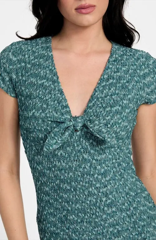 Guess Body-con Mini Dress With Tie Front