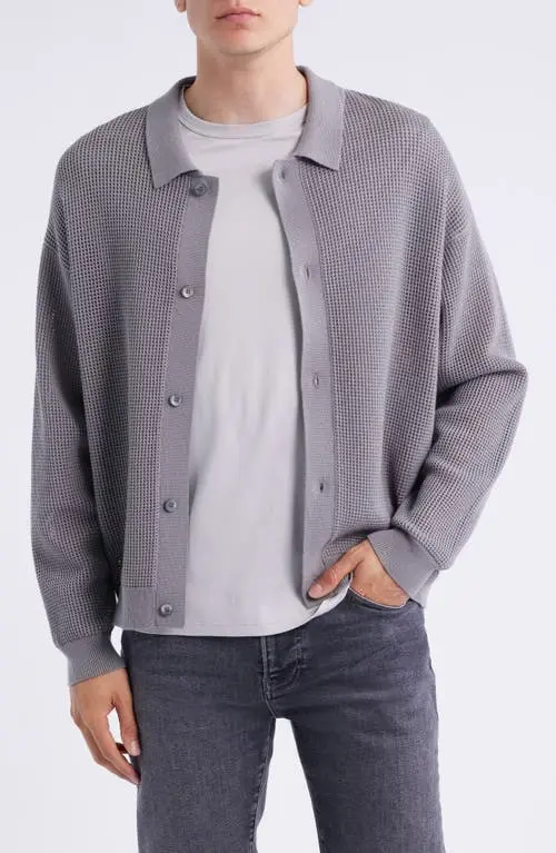 FRAME Open Stitch Cardigan - Cloud Grey