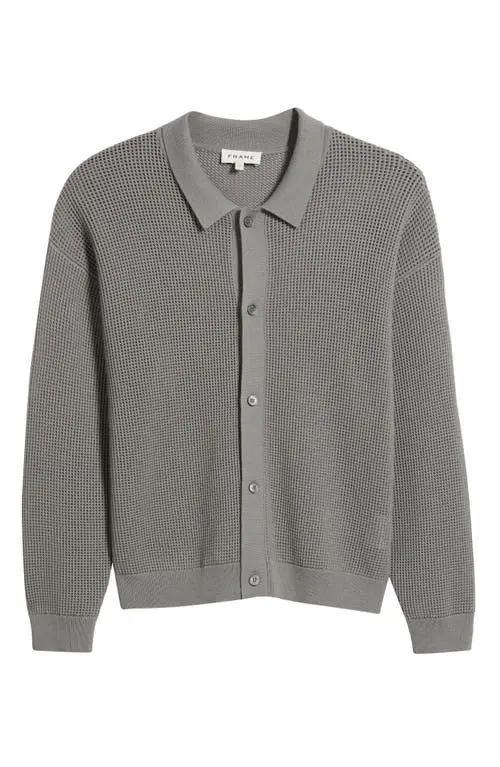 FRAME Open Stitch Cardigan - Cloud Grey