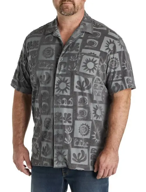 O'Neill Big & Tall O'riginals Era Jacquard Knit Sport Shirt - Graphite