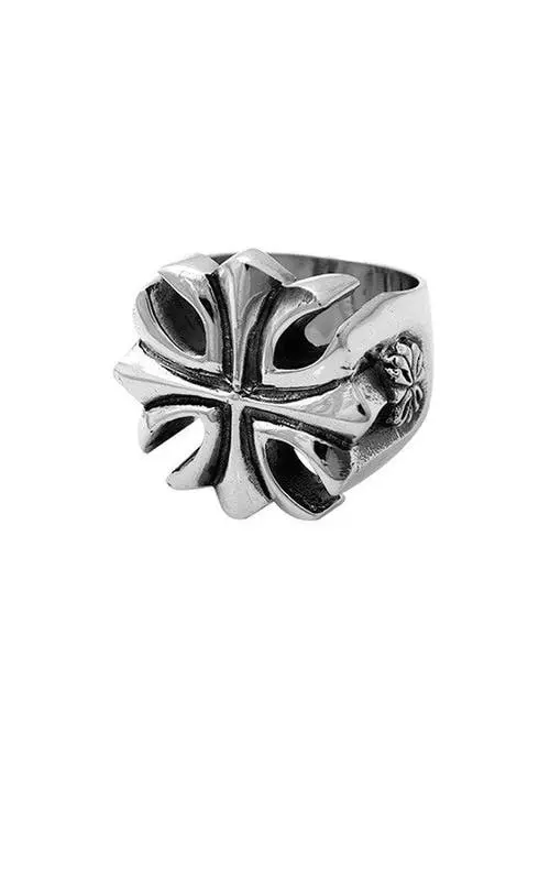 KING BABY STUDIO Gothic Cross Ring - Silver