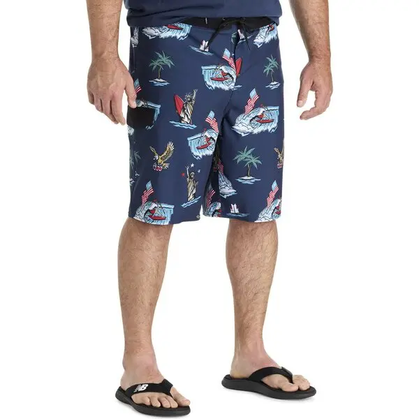 O'Neill Big & Tall Lennox Usa Swim Trunks - Navy