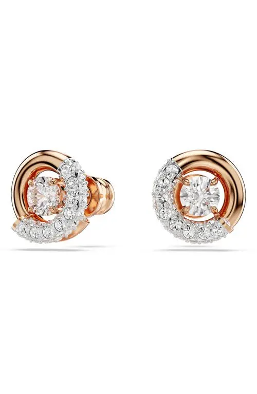 SWAROVSKI Dextera Dancing Crystal Stud Earrings - Rose Gold