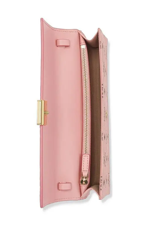 Mcm Aren Crossbody Wallet In Visetos - Brown