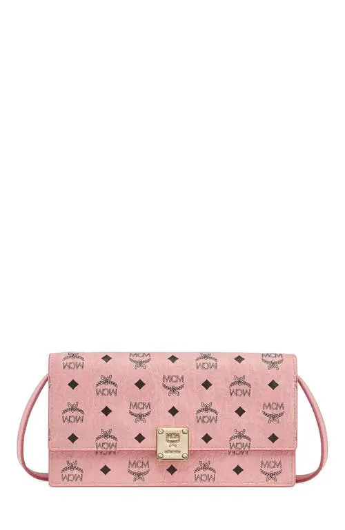 Mcm Visetos Crossbody Wallet - Brown