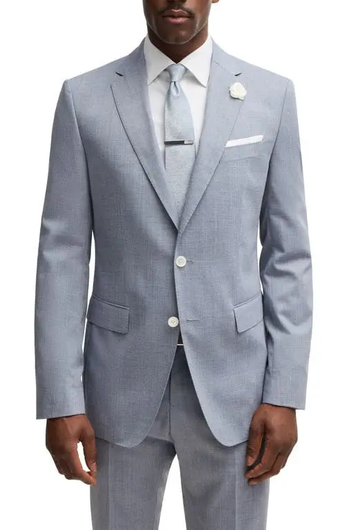 BOSS Hutson Wool Blend Sport Coat - Light Blue
