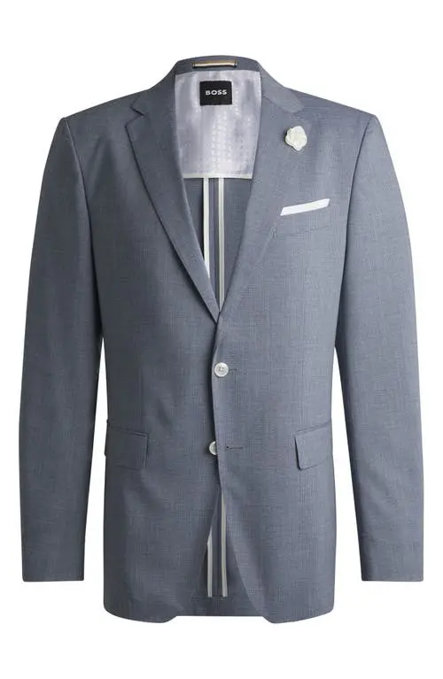 BOSS Hutson Wool Blend Sport Coat - Light Blue