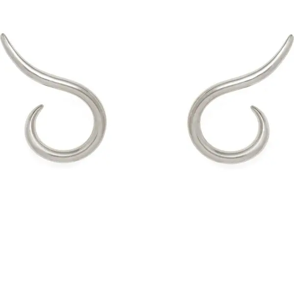 Lady Grey Spindle Earrings - Silver