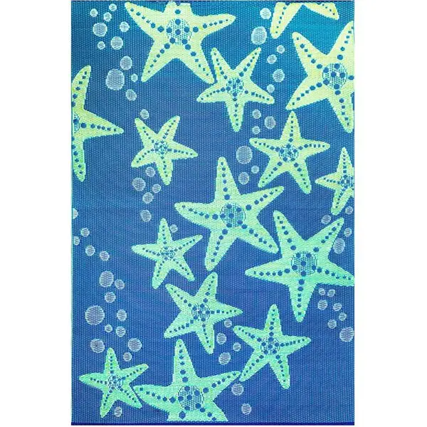 MAD MATS Starfish Blue & Green Rug - Blue And Green