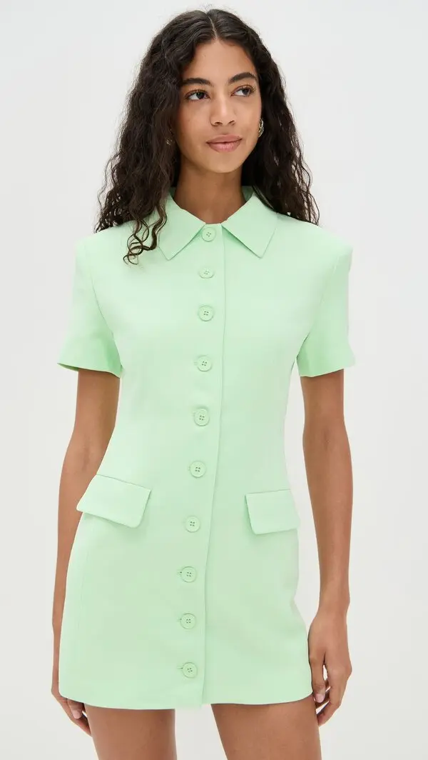 cheri mini dress green Tony Bowls Mon Cheri Bridals Beads Sequins Sz. 4 Mini Dress Lime Green