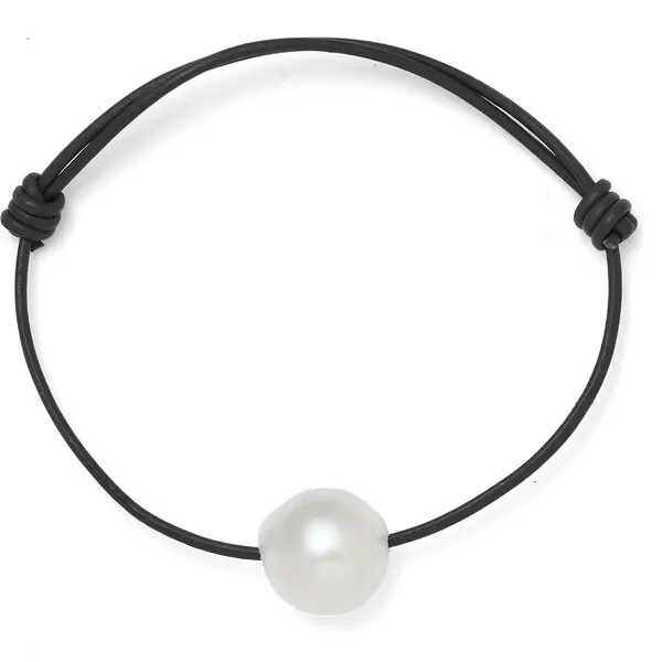 Lady Grey Freshwater Pearl Knot Bracelet - Black