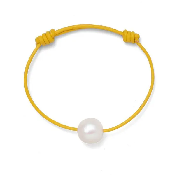 Lady Grey Freshwater Pearl Knot Bracelet - Yellow