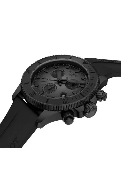 TISSOT Seastar 1000 Chronograph Silicone Strap Watch - Grey Gradient