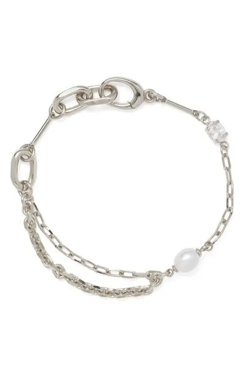 Lady Grey Sophie Freshwater Pearl Bracelet - Silver/ Clear