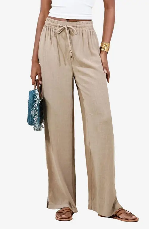 LIPSY Wide-leg Pants - Neutral