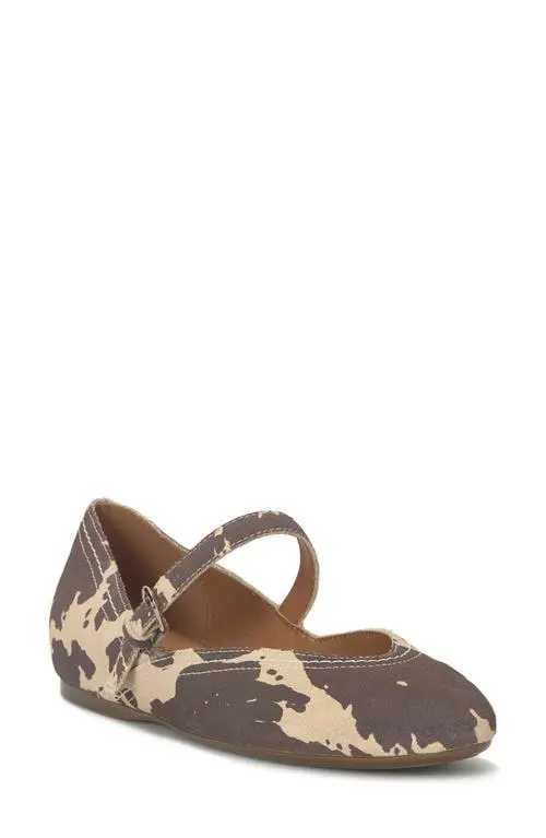 Lucky Brand Cyrena Mary Jane Flat - Beige/chocolate Suede