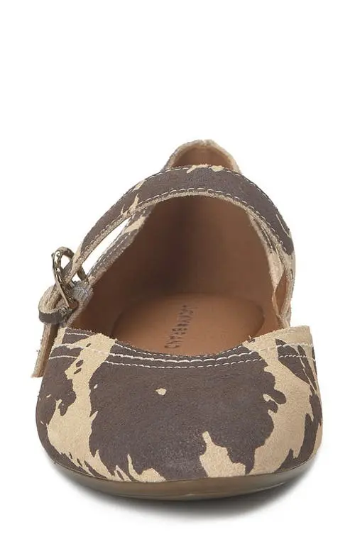 Lucky Brand Cyrena Mary Jane Flat - Beige/chocolate Suede