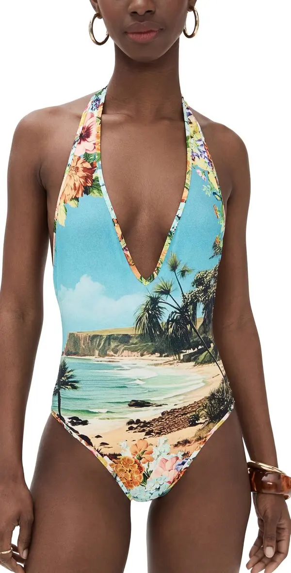 Camilla Reversible Halter One Piece