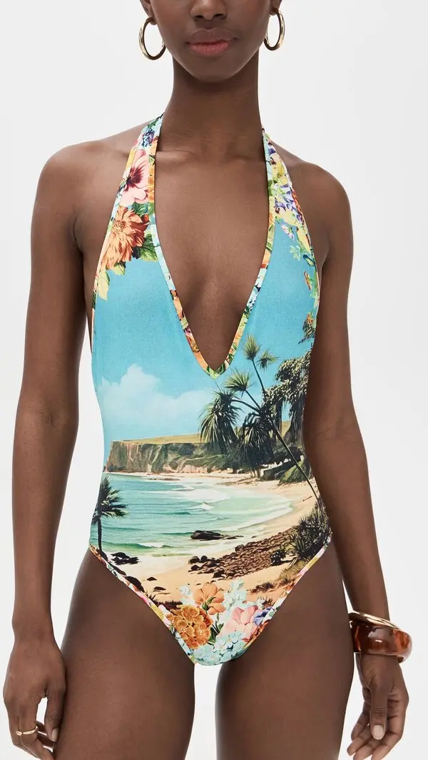 Camilla Reversible Halter One Piece