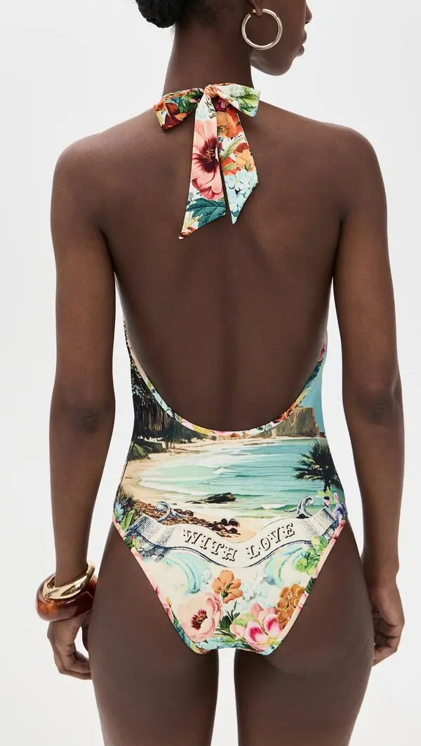 Camilla Reversible Halter One Piece