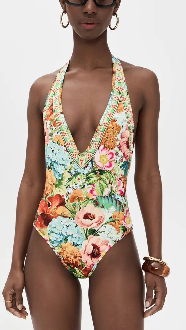 Camilla Reversible Halter One Piece