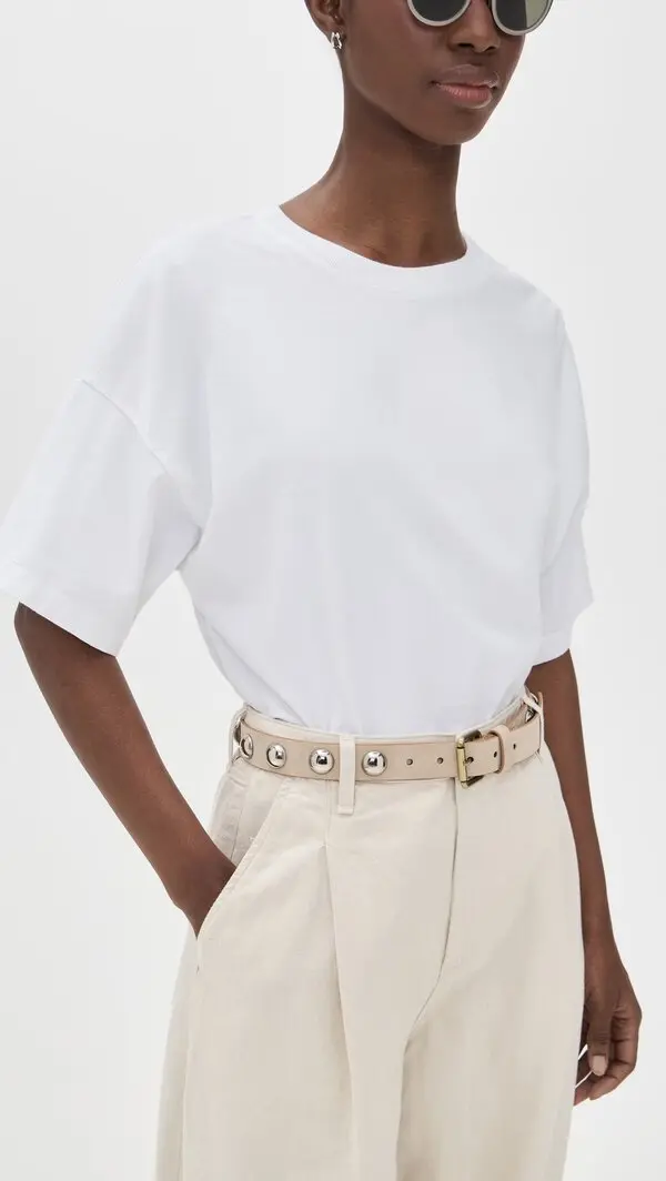 Rachel Comey Studded Leather Belt In Stone - 40% Off  display picture 3