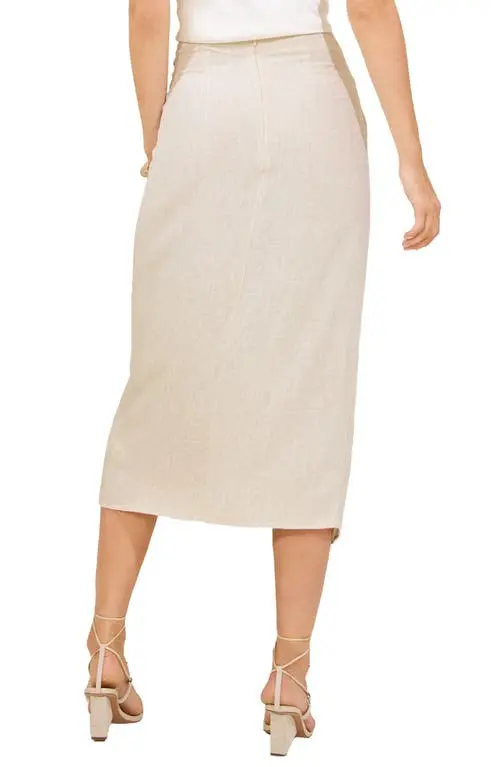 LIPSY Faux Wrap Midi Skirt With Buckle Detail