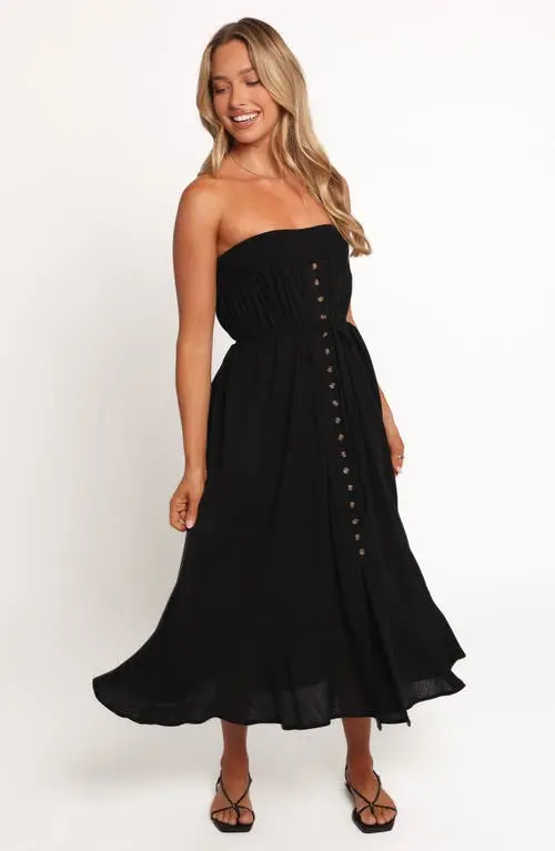 white christmas dresses St. Agni | Sculpted Cotton Strapless Dress main image 1