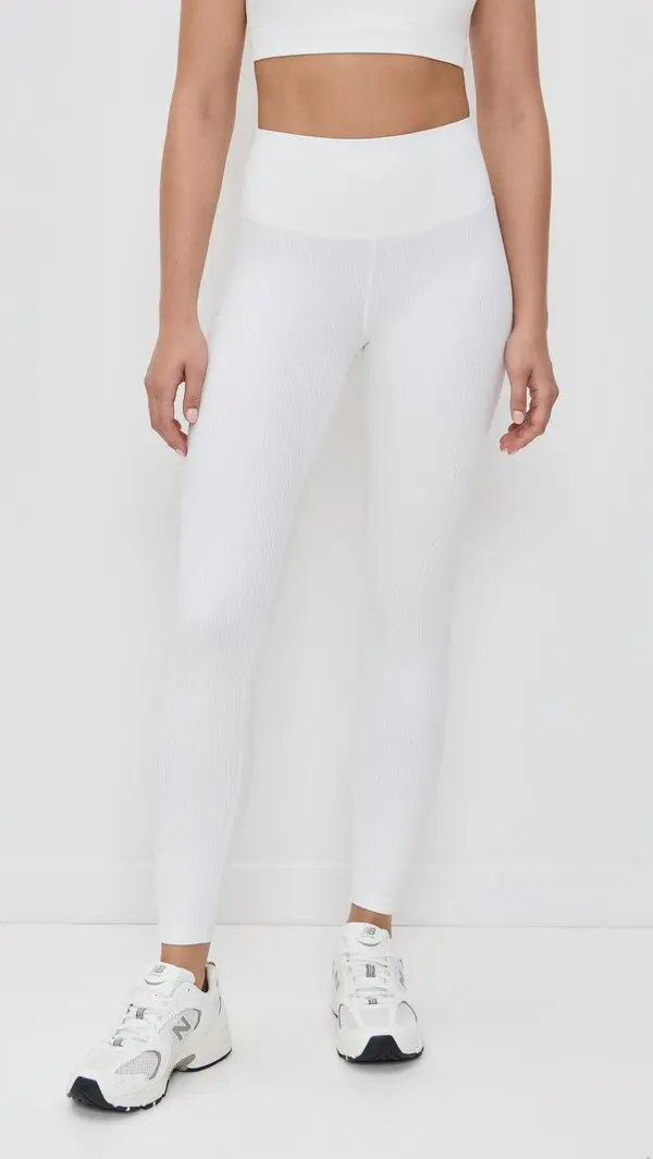 Splits59 Airweight Rib High Waist 7/8 Leggings - White