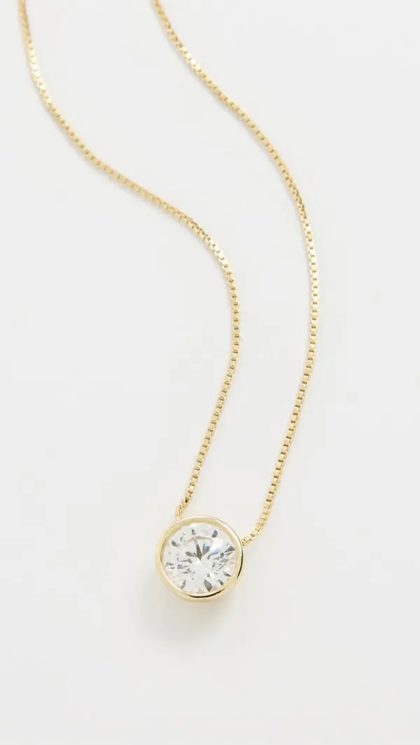 Shashi Solitaire Moissanite Vermeil Necklace