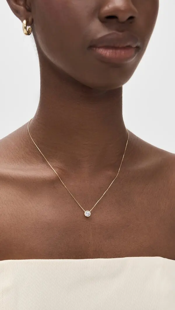 Shashi Solitaire Moissanite Vermeil Necklace